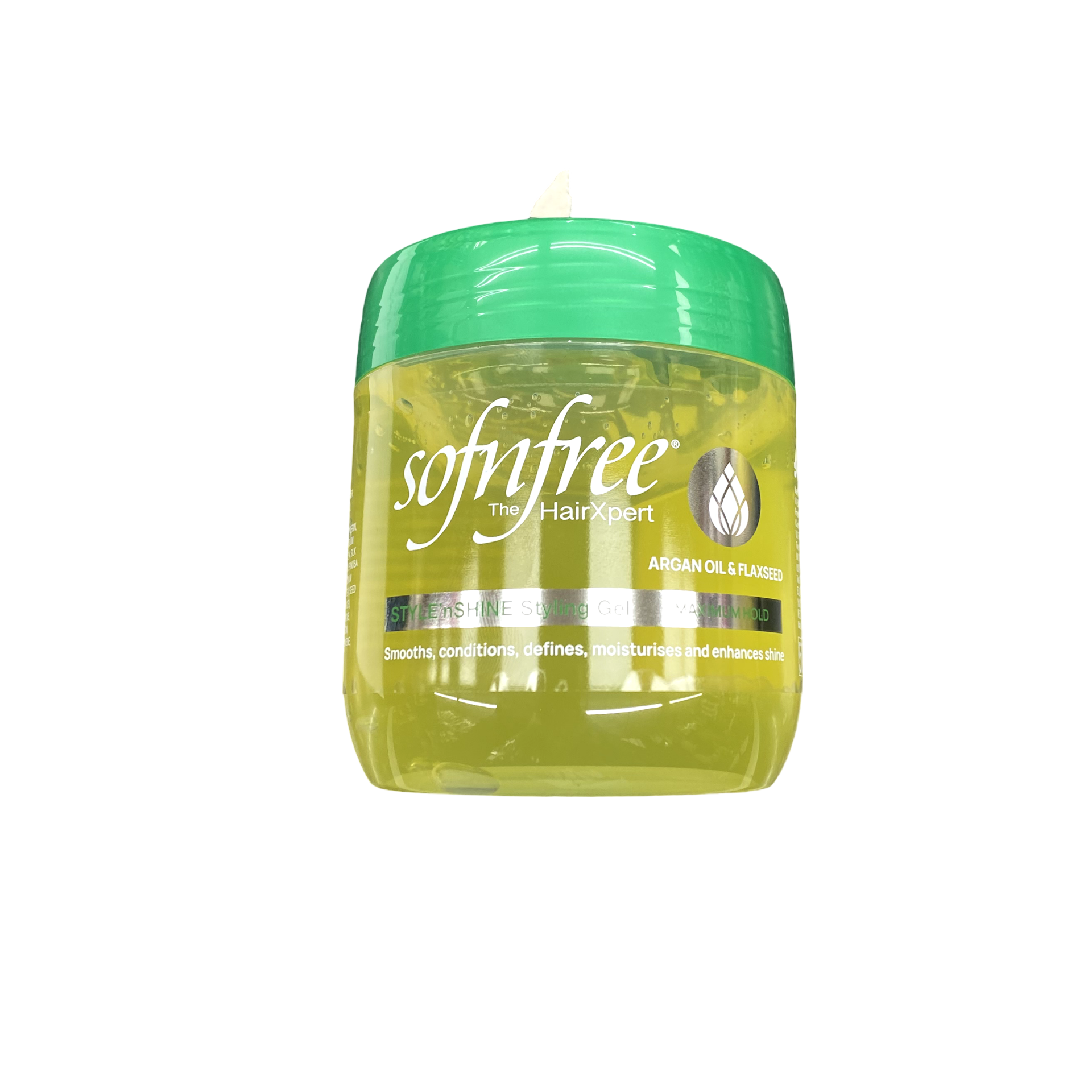 Sof N Free Maximum Hold Styling Gel -Argan Oil And Flaxeed – CC Hair ...