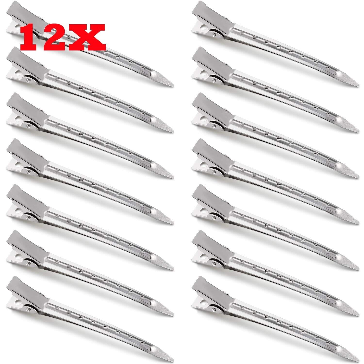 12 pcs Metal Duck Bill Sectioning Clips Hair Wave – CC Hair & Beauty