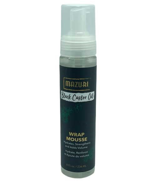 Mazuri Black Castor Oil Wrap Mousse - 236ml – CC Hair & Beauty