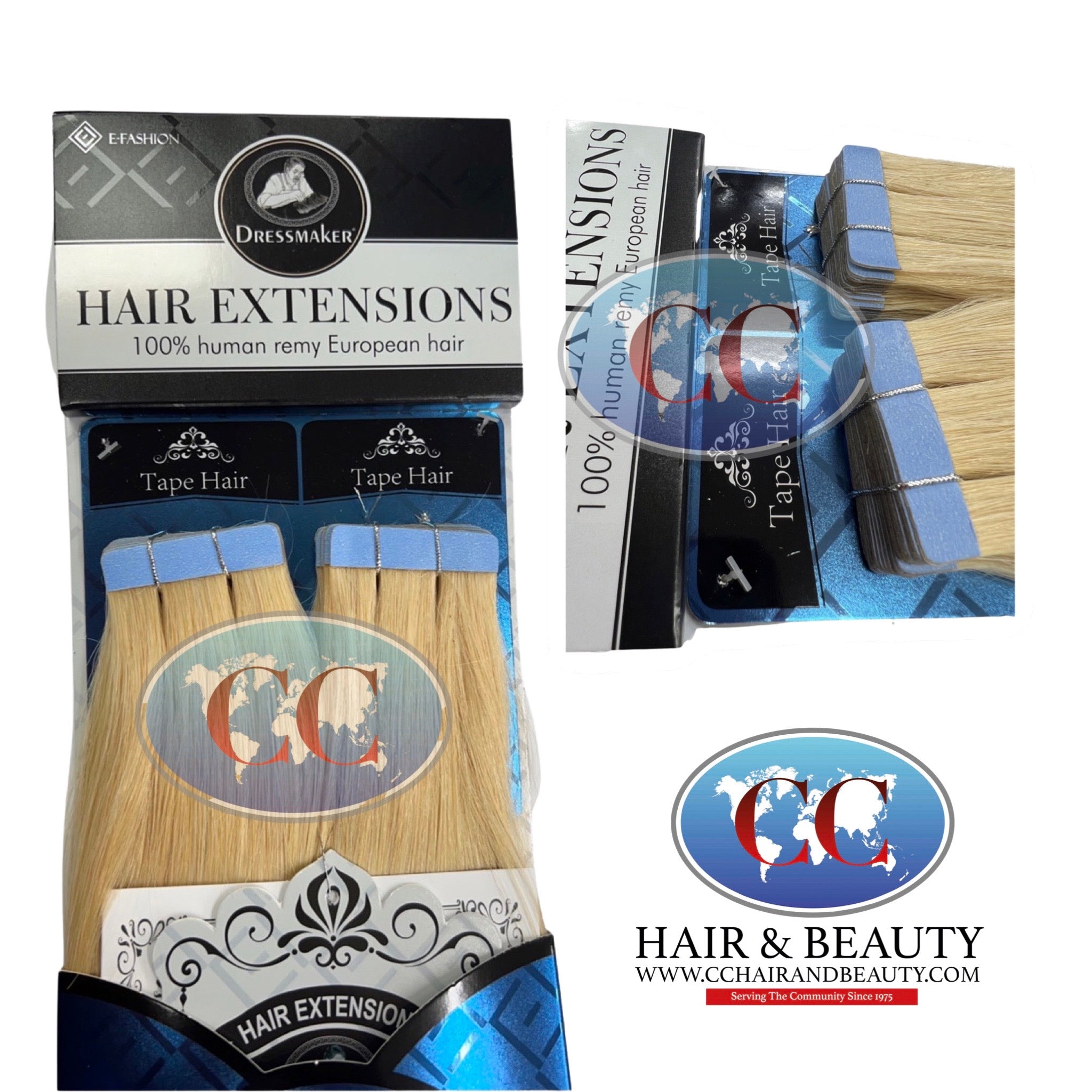 Dressmaker Human Hair Tape In Extensions 18" – CC Hair & Beauty